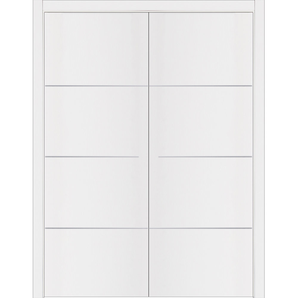 Nova Hardware Glam G-Pro 009 Pre-Hung Soft White Laminated Modern ...