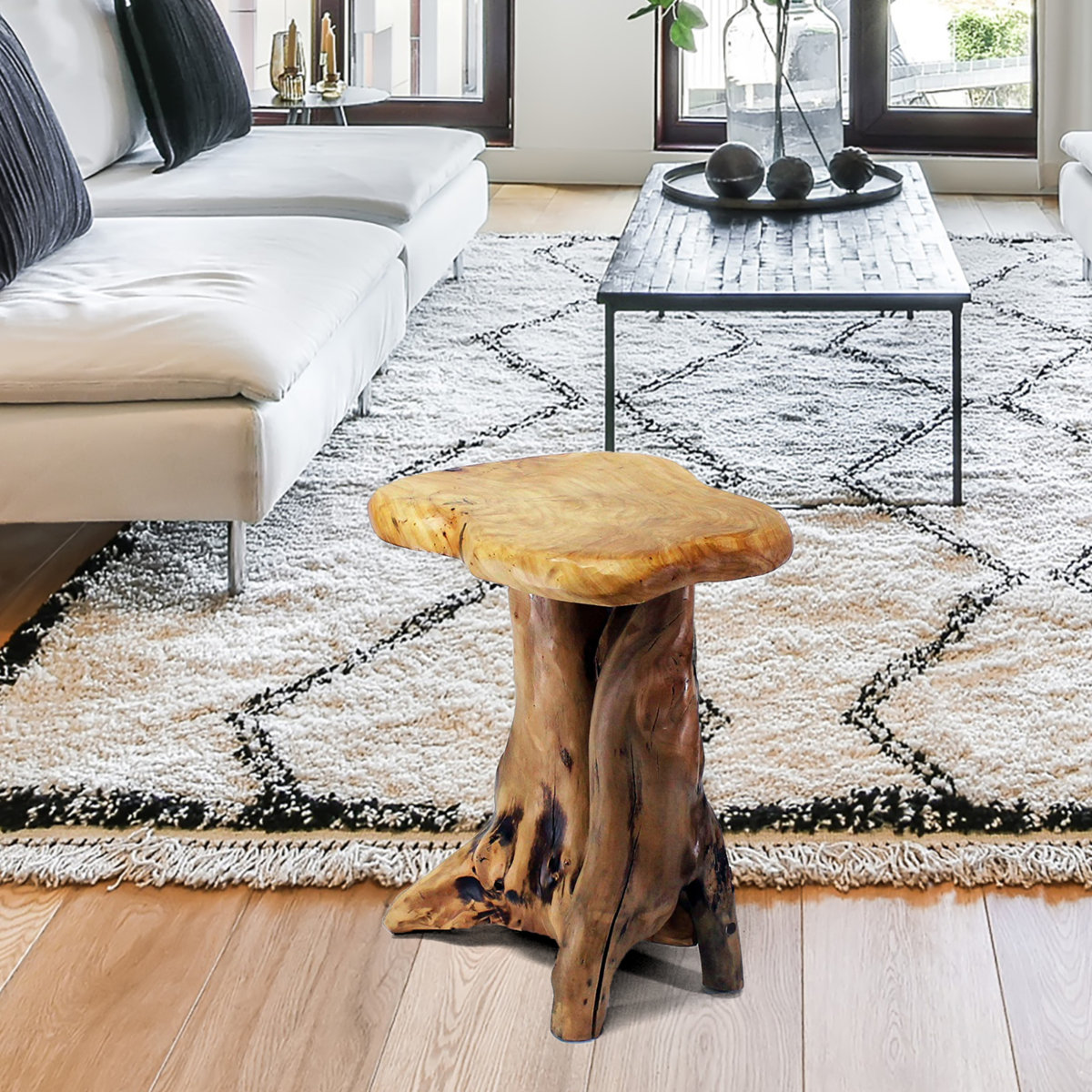 Millwood Pines Natural Tree Stump End Table & Reviews | Wayfair