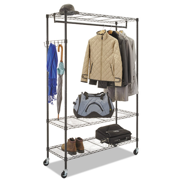 Alera Wire Shelving Series Metal Rolling Clothes Rack & Reviews | Wayfair