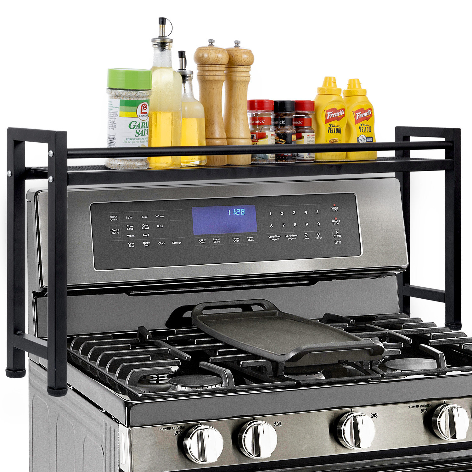 MyGift Metal Over The Stove Top Storage Spice Rack - Wayfair Canada