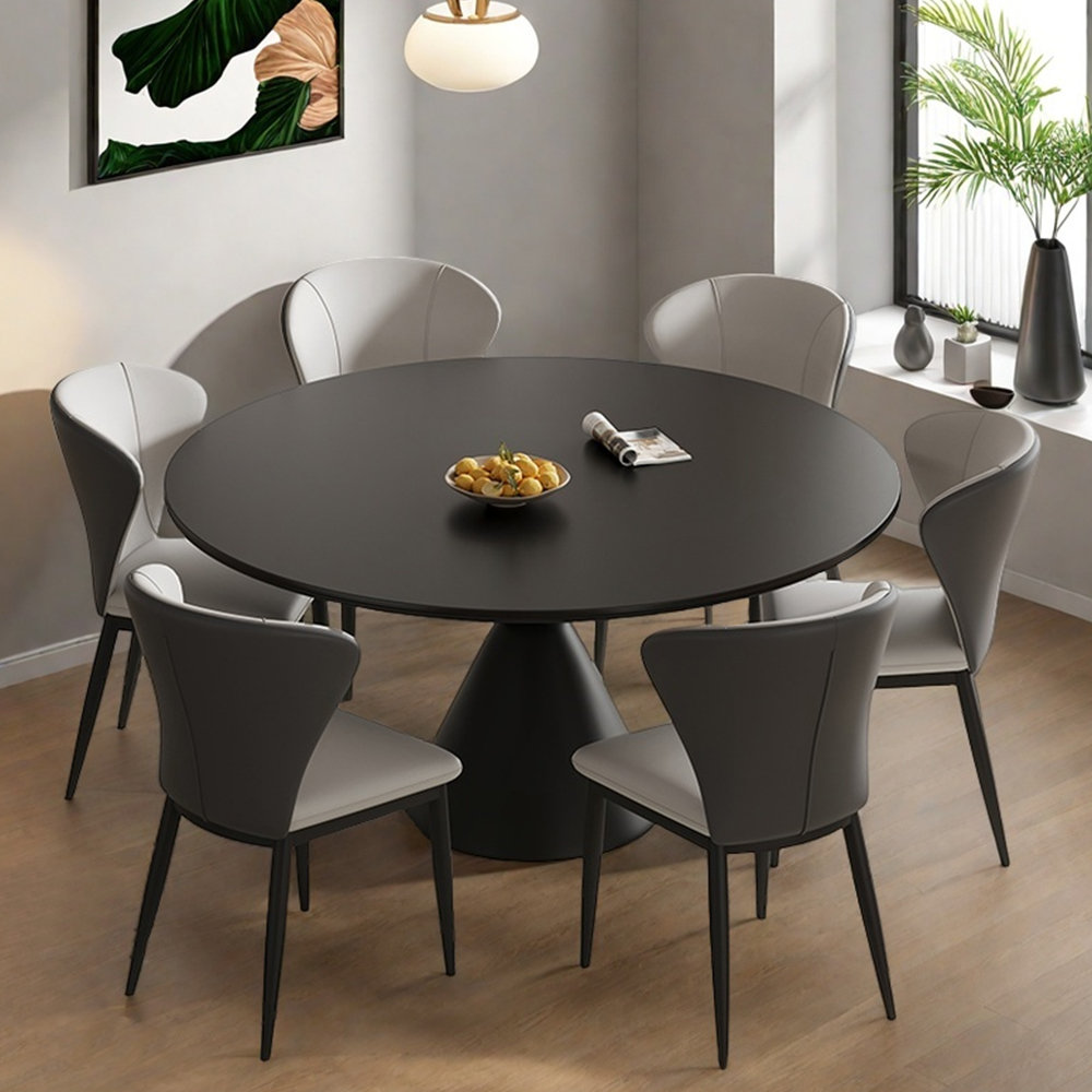 Elamer Italian style modern simple round table set | Wayfair