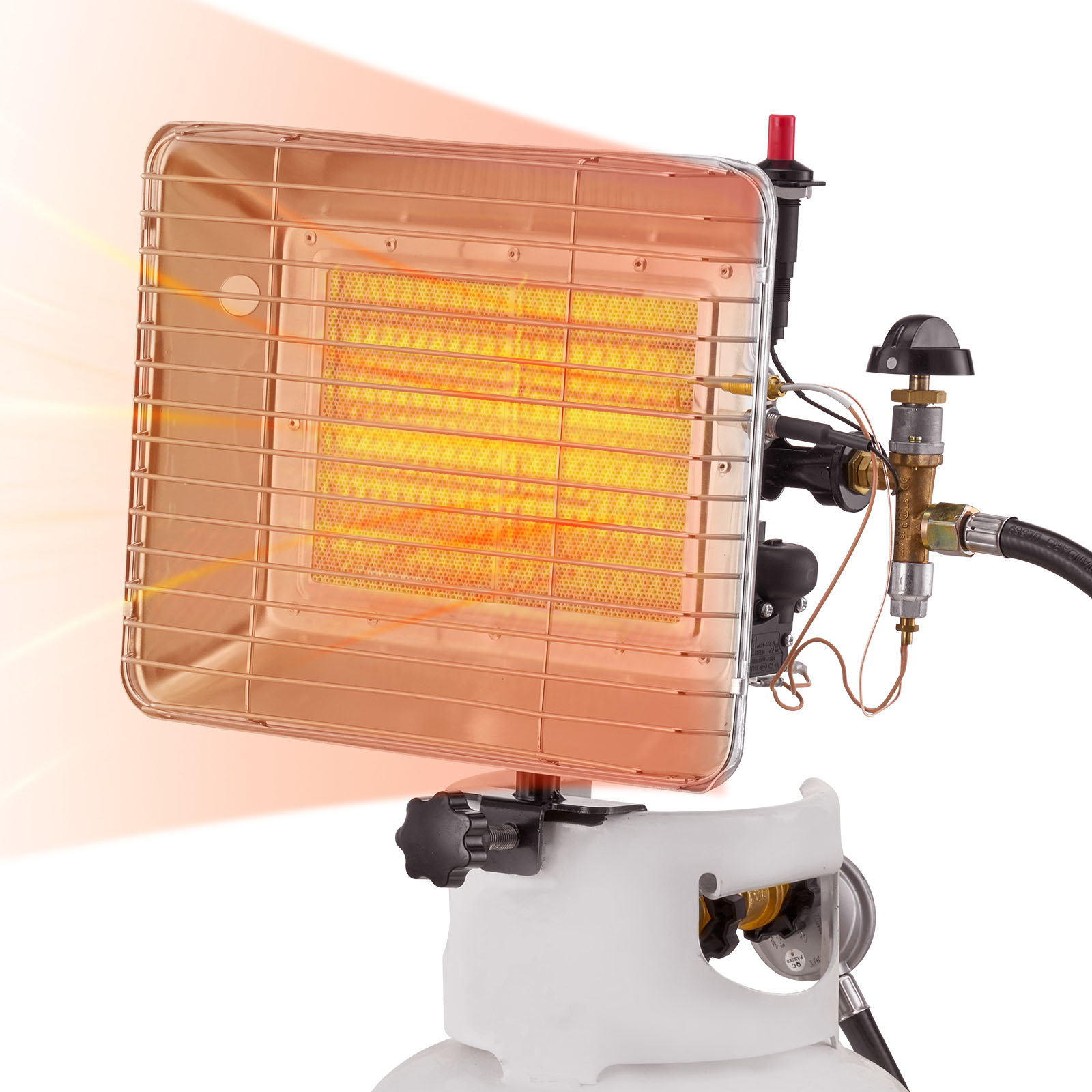 VEVOR Propane Tank Top Heater 13000 BTU Rapid Heating Infrared Single ...