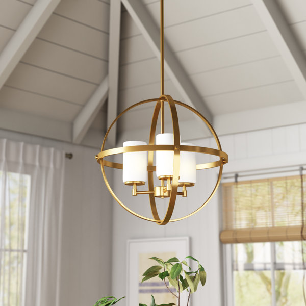 Willa Arlo™ Interiors Evenson 3 - Light Shaded Globe Chandelier ...