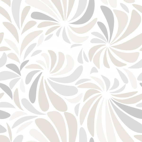 Ebern Designs Tirian Leaves 8.5' L x 24" W Peel and Stick Wallpaper ...