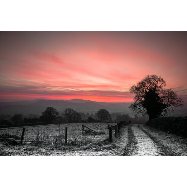 Ebern Designs " Frosty Sunrise " by Johnnieb on Canvas | Wayfair