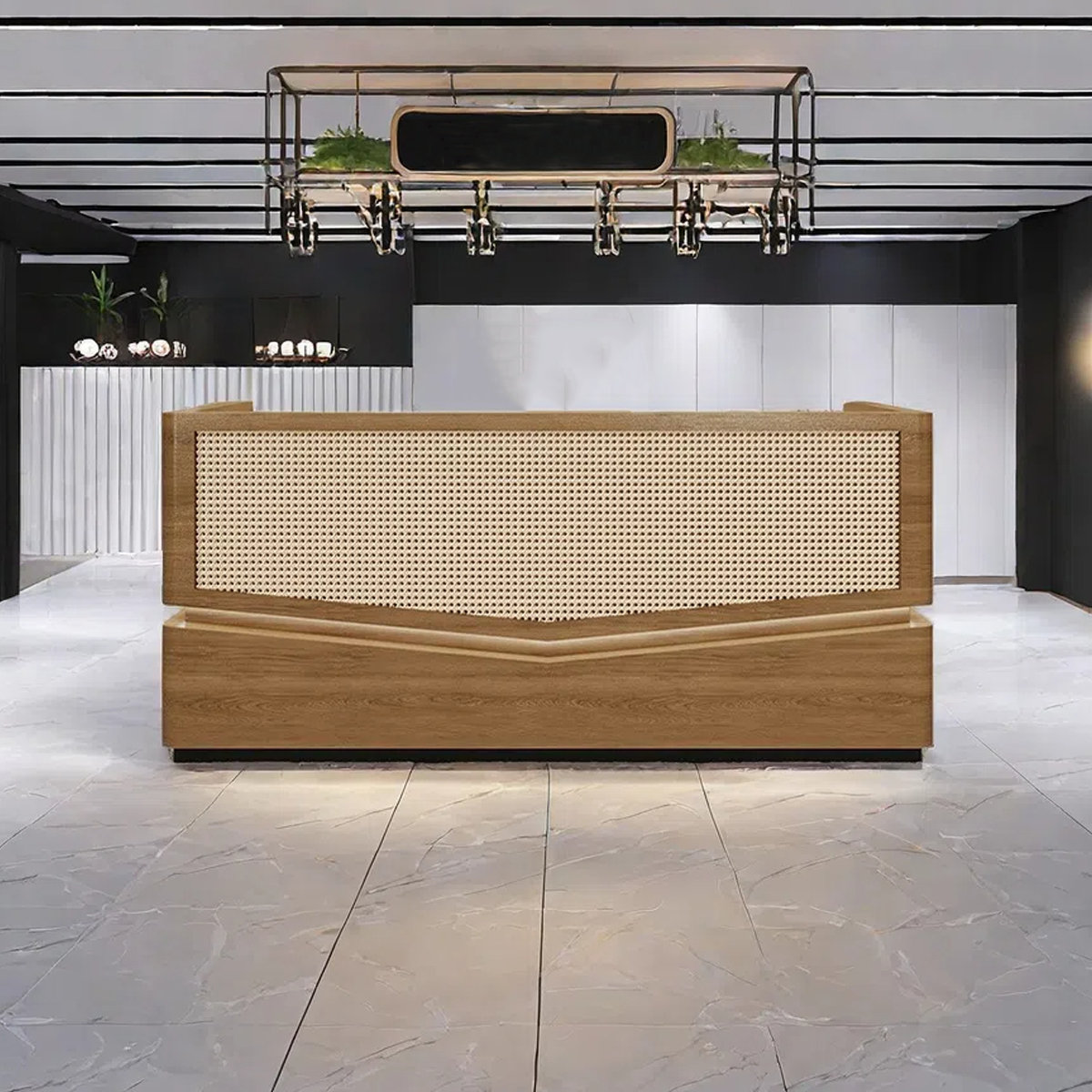 NBNKK Reception desk Vintage Bar Counter – Reception Desk for Home ...