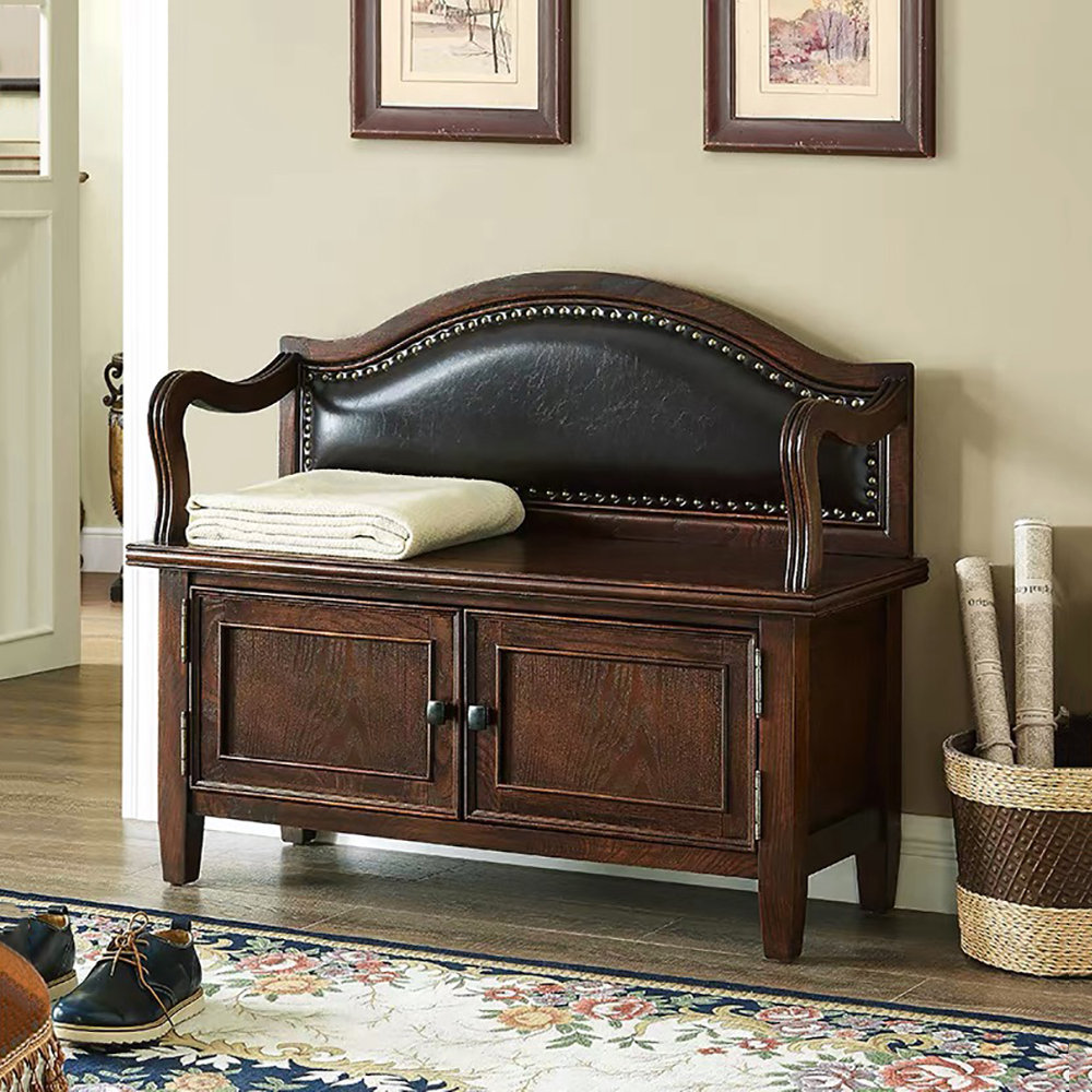 Liu's ink furniture 31.5in Shoe Changing Stool Shoe Storage Stool | Wayfair