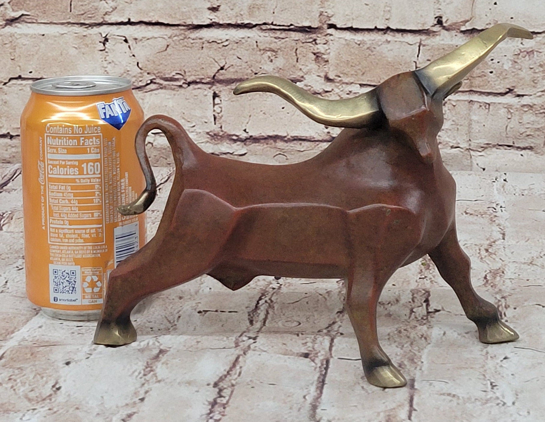 Loon Peak® Jubeda Abstract Bronze Metal Longhorn Cattle Bull Sculpture ...