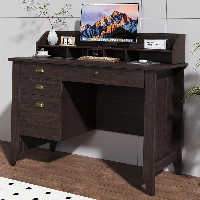 Red Barrel Studio® Office Desk with File Drawer, 47 Inch Computer Desk ...