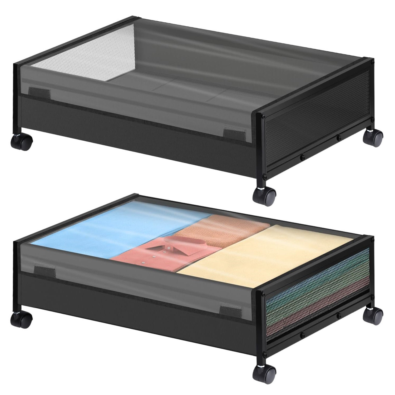 Latitude Run® Metal Underbed Storage Containers Set | Wayfair