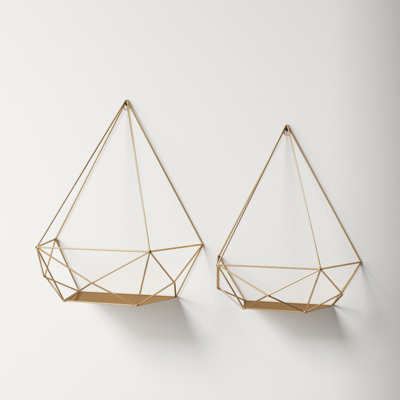 AllModern Gibson 2 Piece Diamond Floating Wall Shelf & Reviews | Wayfair
