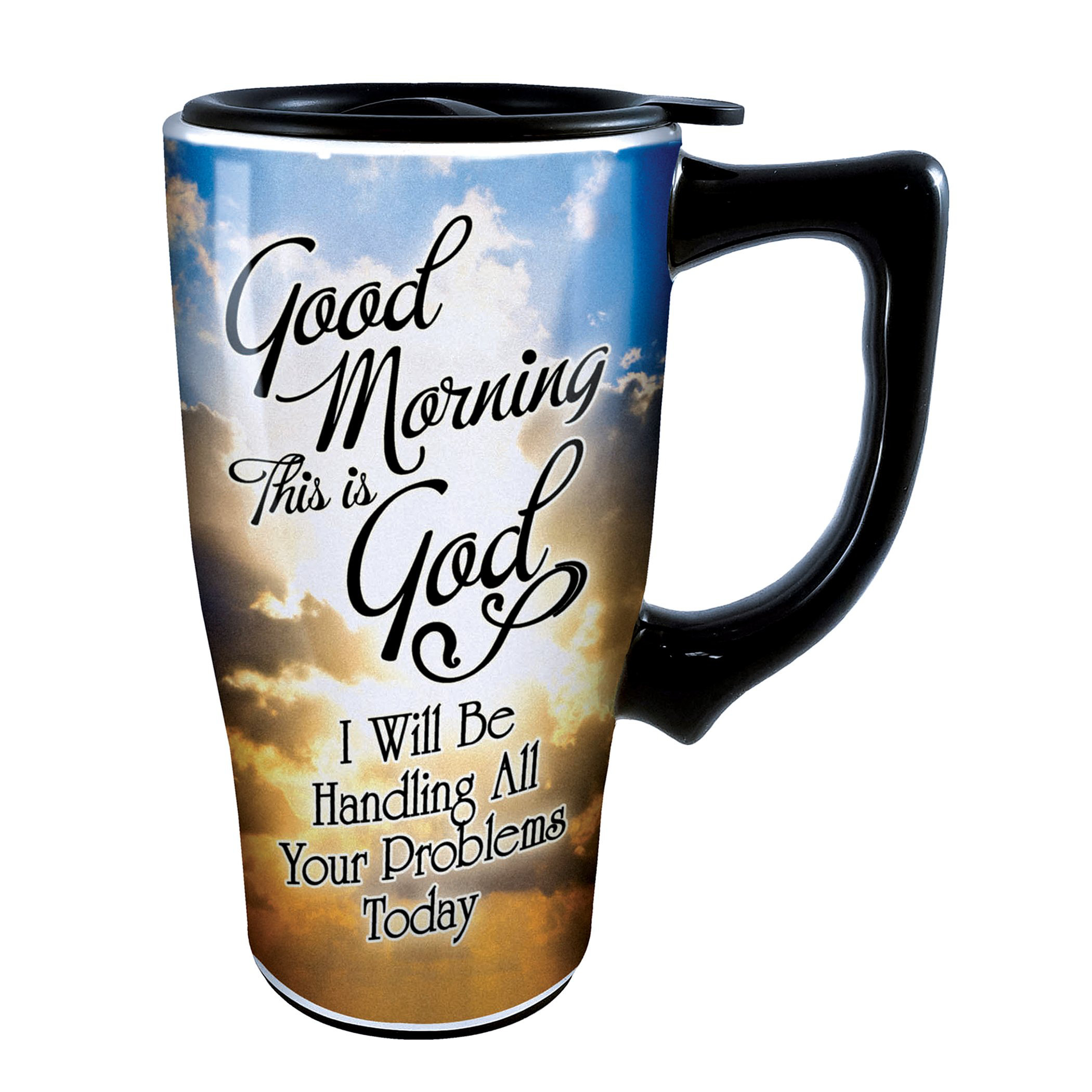 Winston Brands Morning, This is God 16 oz Ceramic Travel Mug | Wayfair