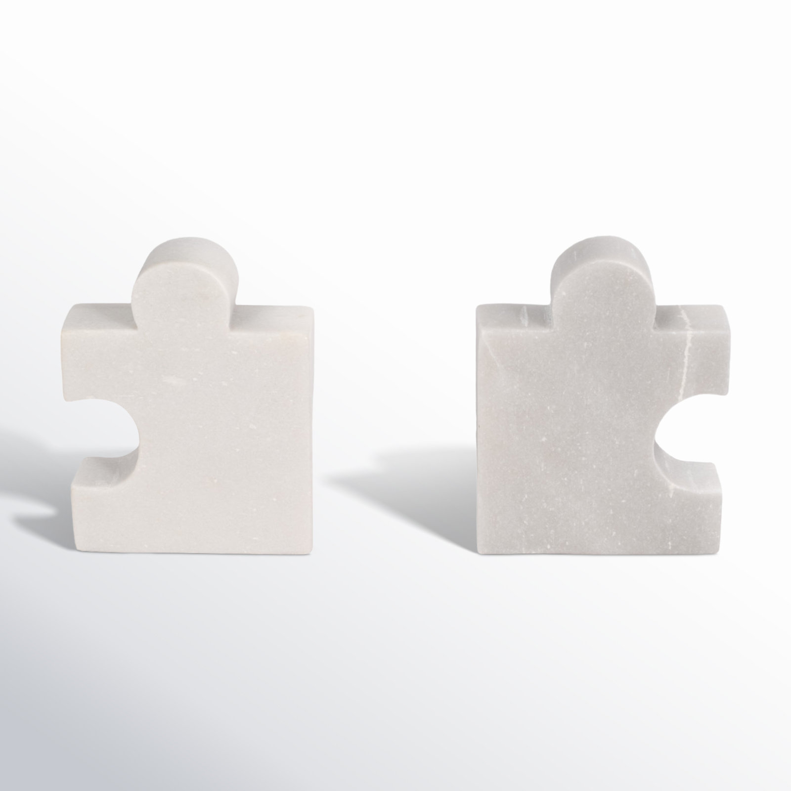 AllModern Rianne Decorative Puzzle Piece Bookends, Chic Grey, Elegant ...