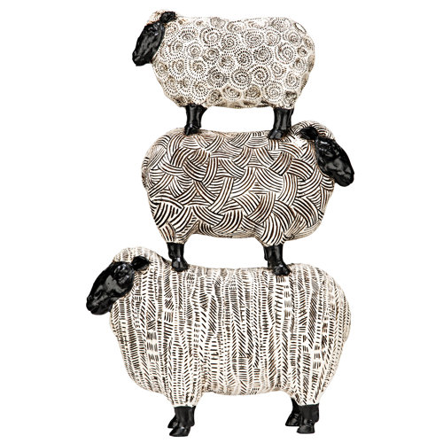 Design Toscano Stacked Sheep Spirit Animal Figurine & Reviews - Wayfair ...