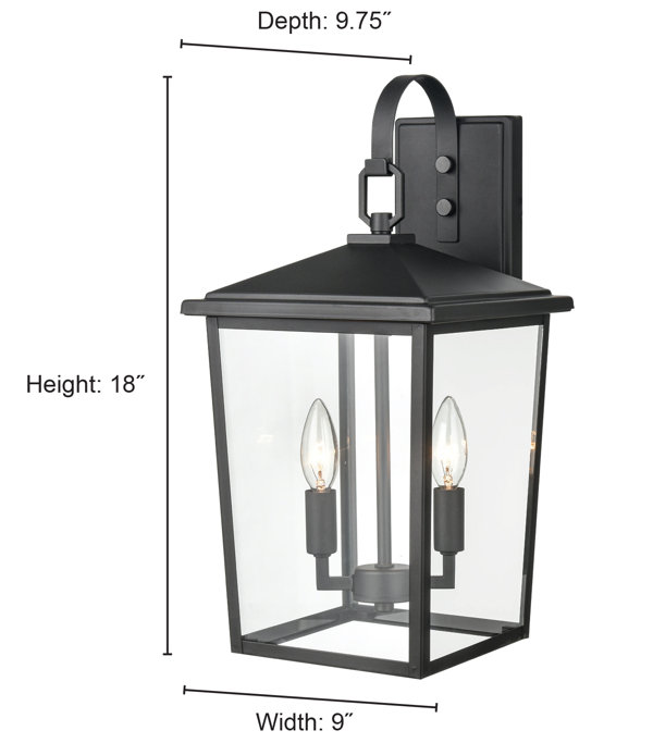 Trent Austin Design® Messerly 2 Light 18" Tall Outdoor Wall Sconce ...