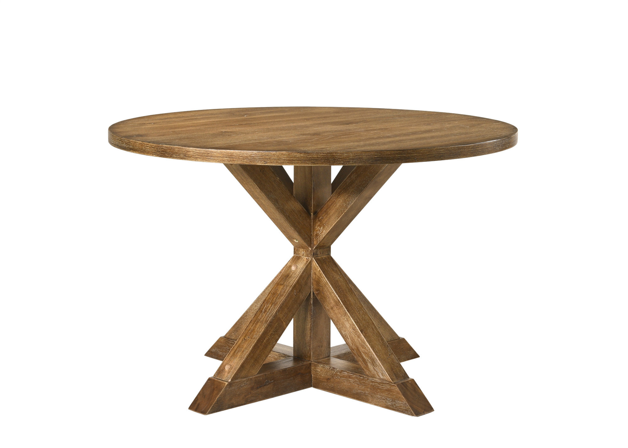 Ebern Designs Wallace II Weathered Oak Finish Dining Table | Wayfair