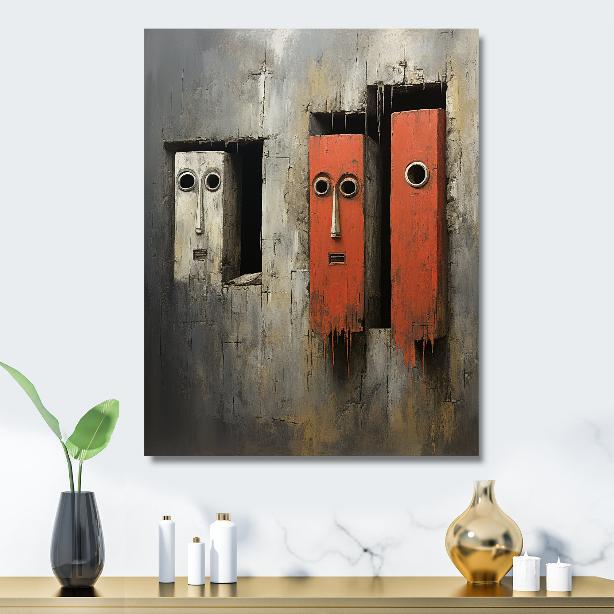 Ivy Bronx African Mask Freedom Struggle I - African American Art Metal ...