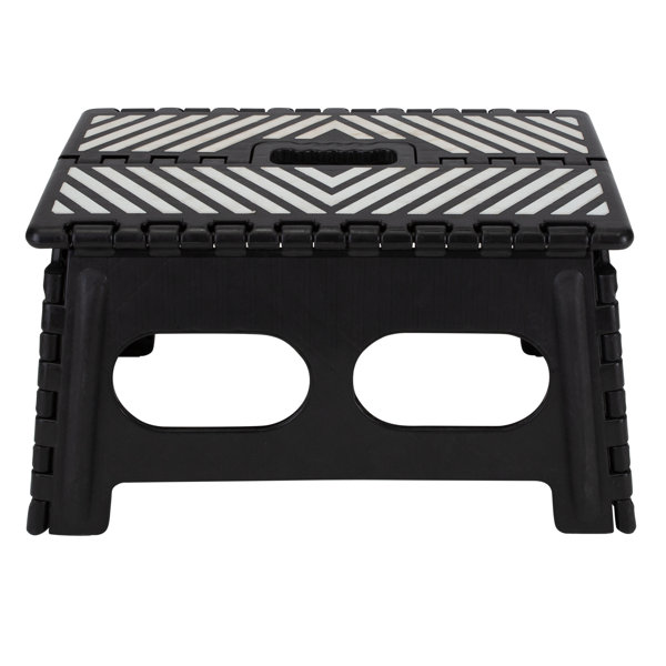 Simplify Extra Wide Folding 1 Step Plastic Step Stool with 200 lb. Load ...