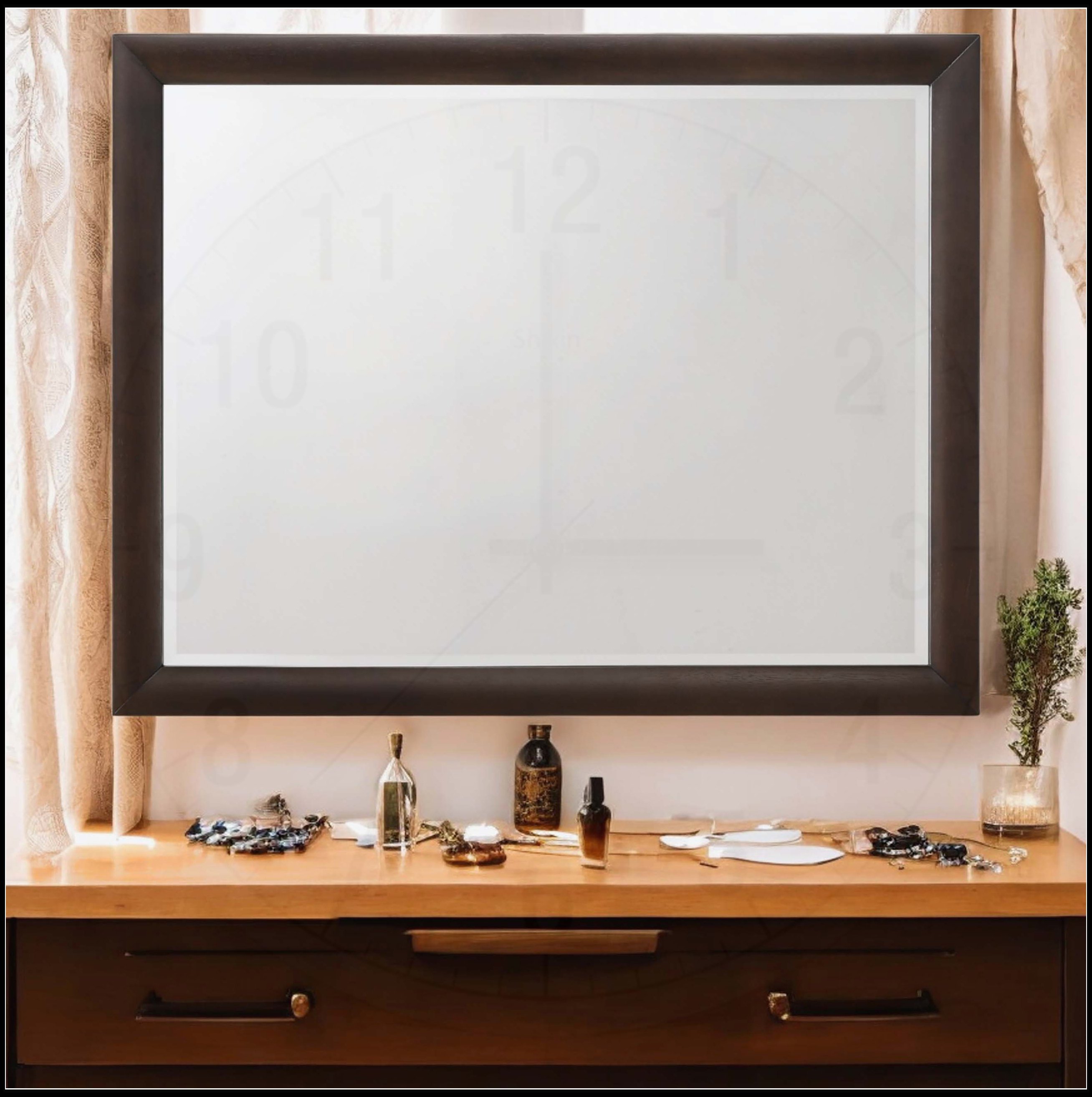 Ebern Designs Tablita Dark Merlot Finish Dresser Mirror | Wayfair