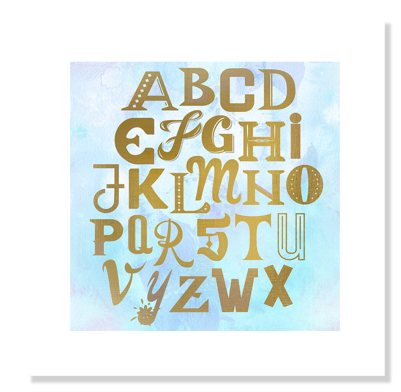 Casa Fine Arts Juvenile 'Abc Blue' Paper Print | Wayfair