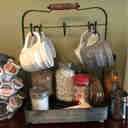 Gracie Oaks Rustic Style Metal Crockery Holder Utensil Crock & Reviews ...