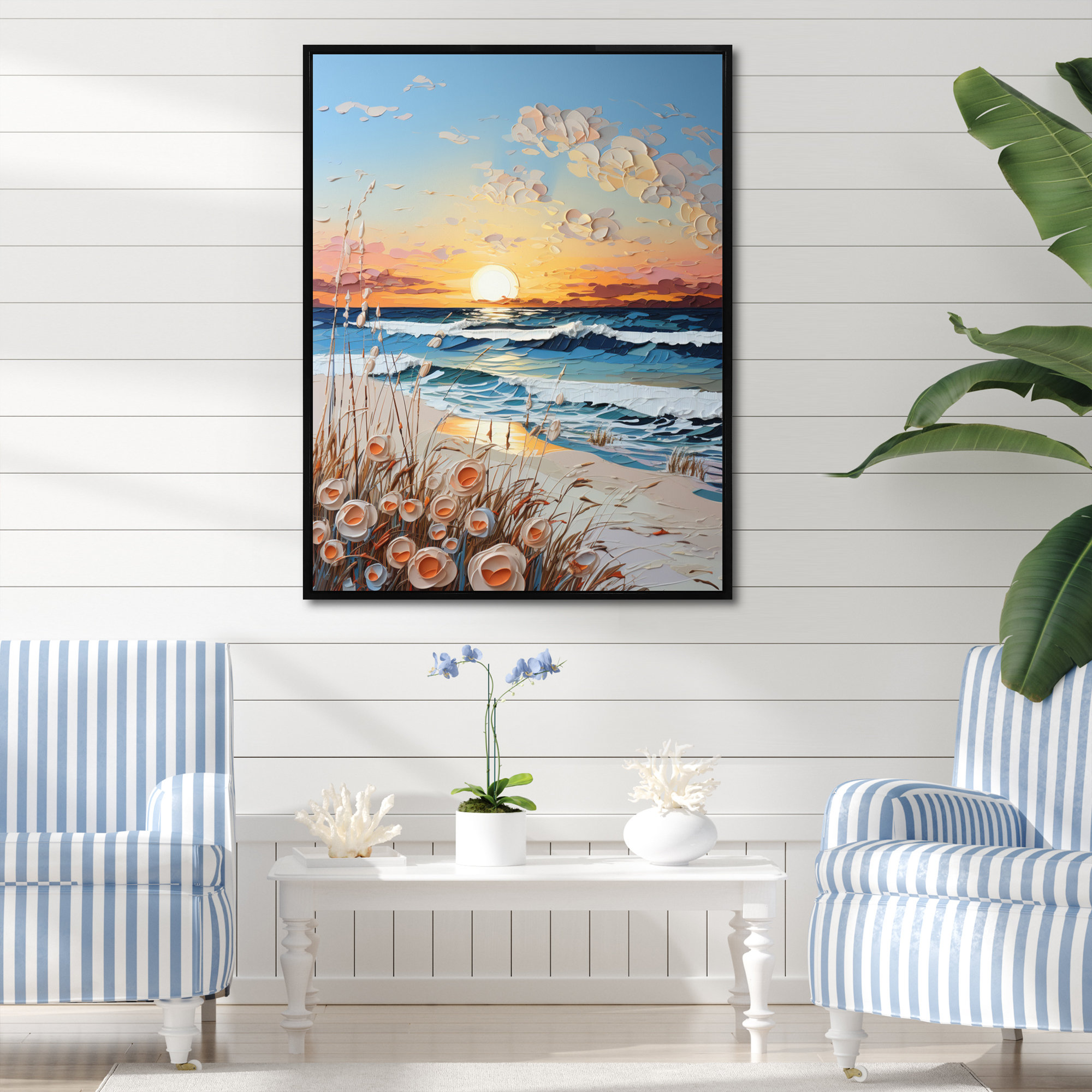 Highland Dunes Beach Sunkissed Sands Pointillism V " Beach Sunkissed ...