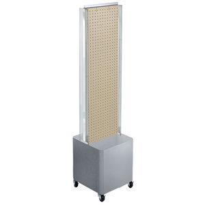 Azar Displays Two-Sided Pegboard Floor Display on Studio Base w/ C ...