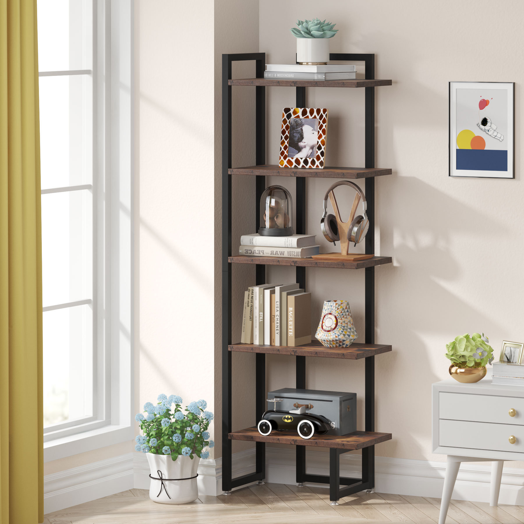 17 Stories 59.4" Tall 5-Tier Etagere Bookcase & Reviews - Wayfair Canada