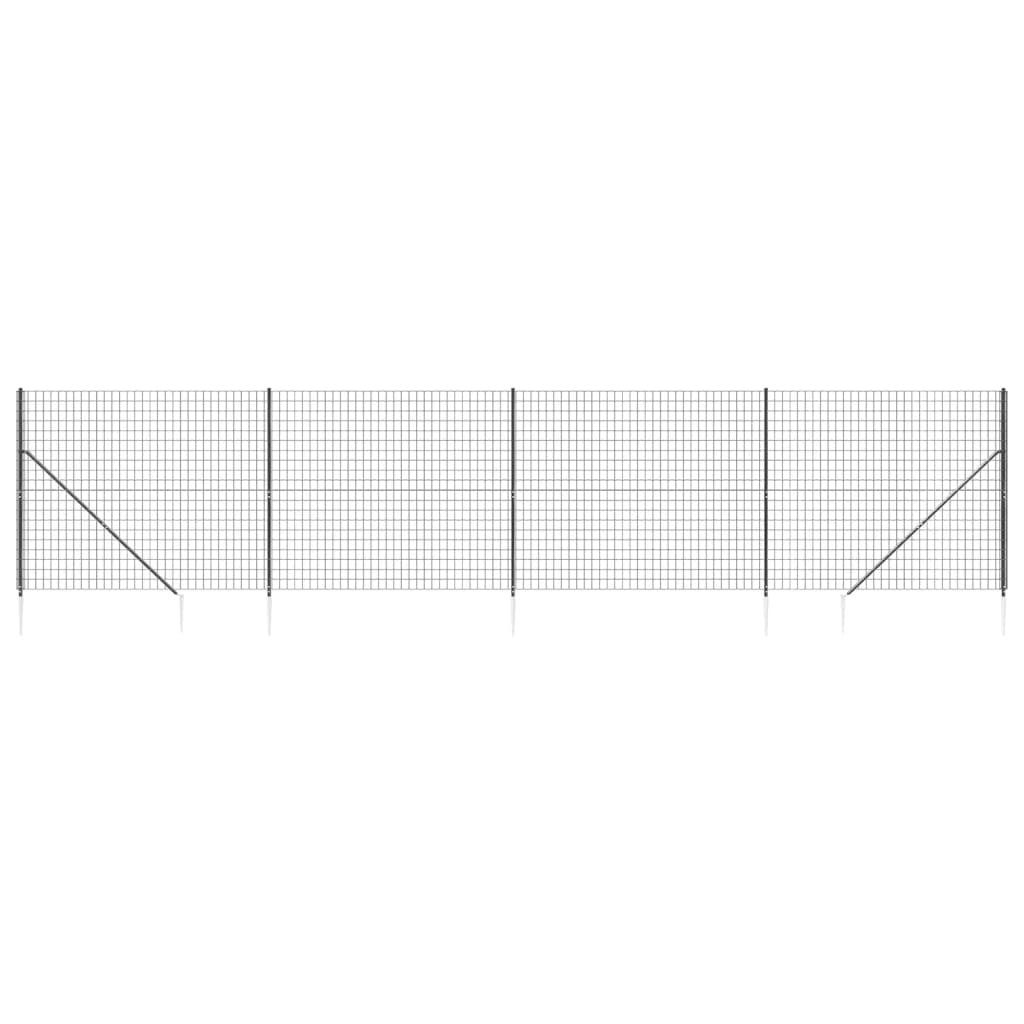 vidaXL Wire Mesh Fence with Spike Anchors | Wayfair