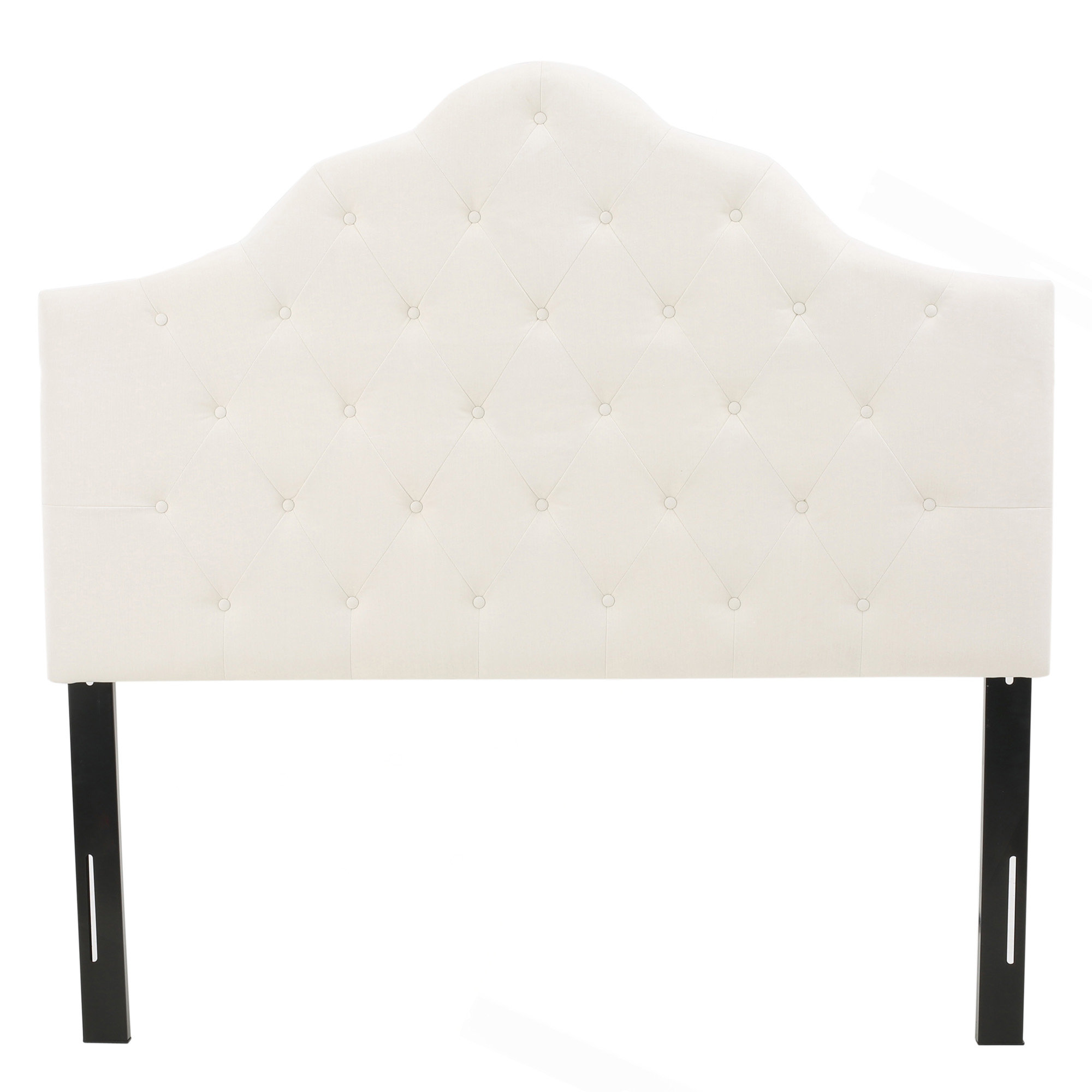 Red Barrel Studio® Tufted Upholstered Headboard Queen Size, Solid Wood ...