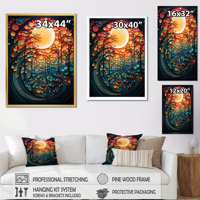Latitude Run® Hardedge Art Sublime Tree Symmetry I - Abstract Wall ...