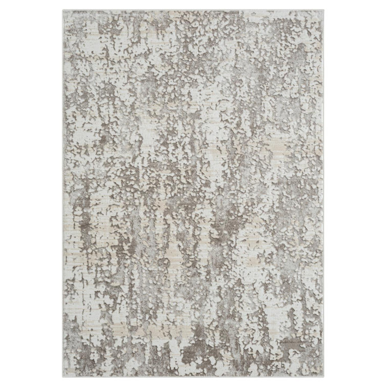 Wrought Studio Modern Abstract Textured Area Rug | Wayfair