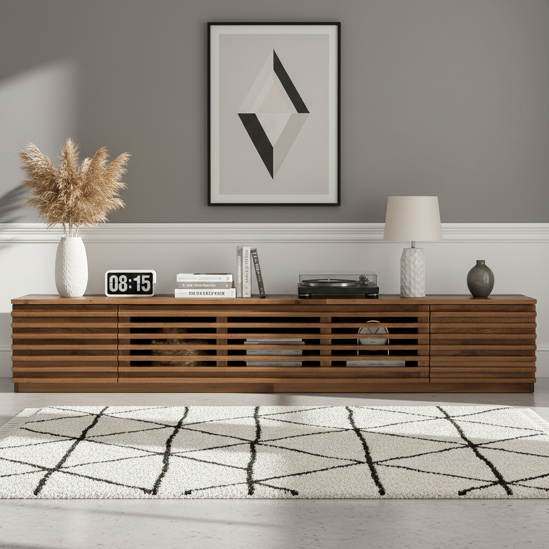 Ivy Bronx TV Stand with Cable Management and Soft-Closing Hinges | Wayfair