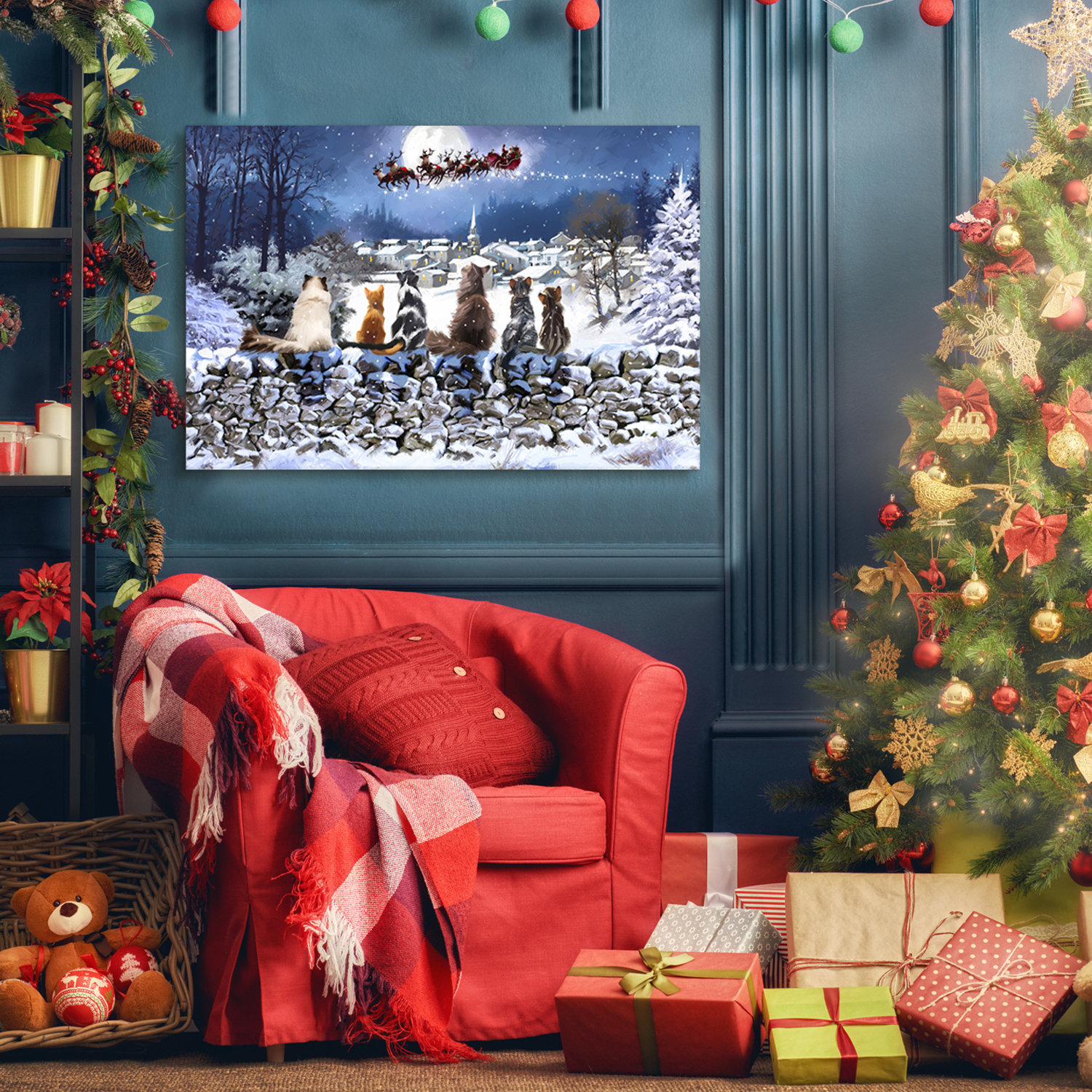 The Holiday Aisle® Christmas Wall Art - Christmas Canvas Pictures ...