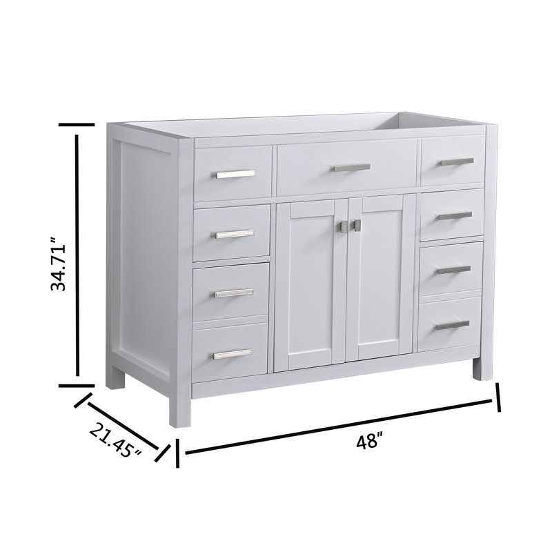 MAXWELL 48'' Single Bathroom Vanity Base Only in White | Wayfair