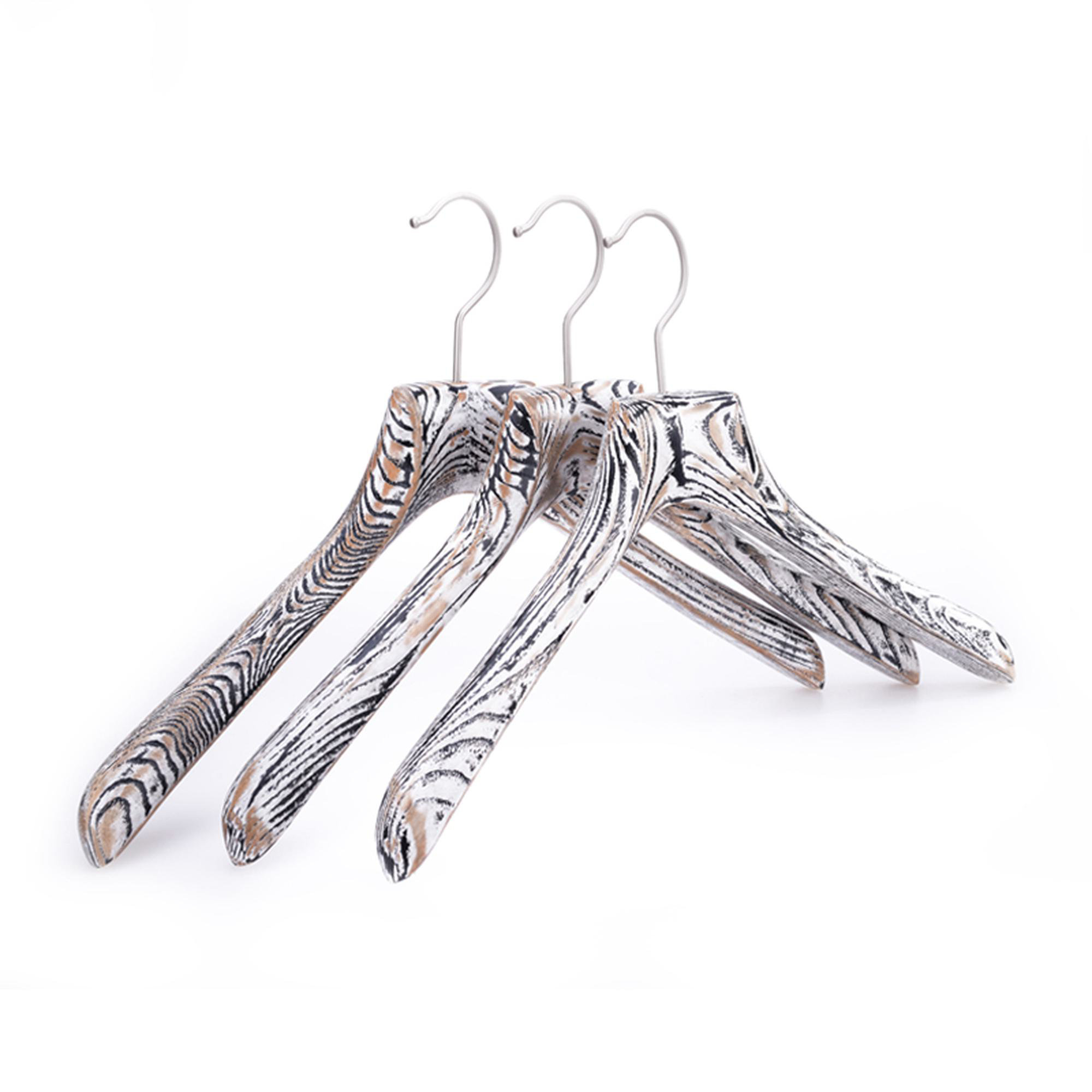 Rebrilliant BETTERALL Solid Wood Hanger with Zebra Print Design for ...
