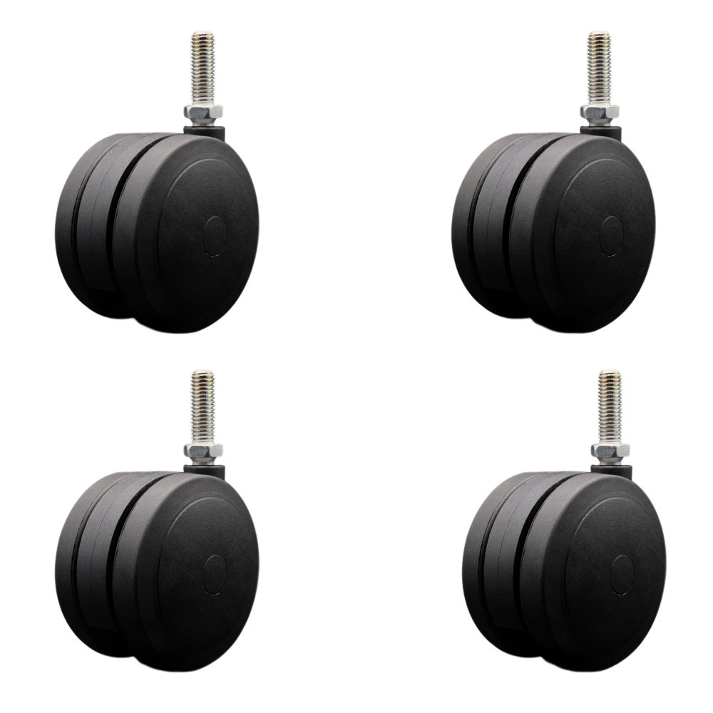 Service Caster 4 Inch Heavy Duty Floor Safe Twin Wheel Caster 1/2 ...