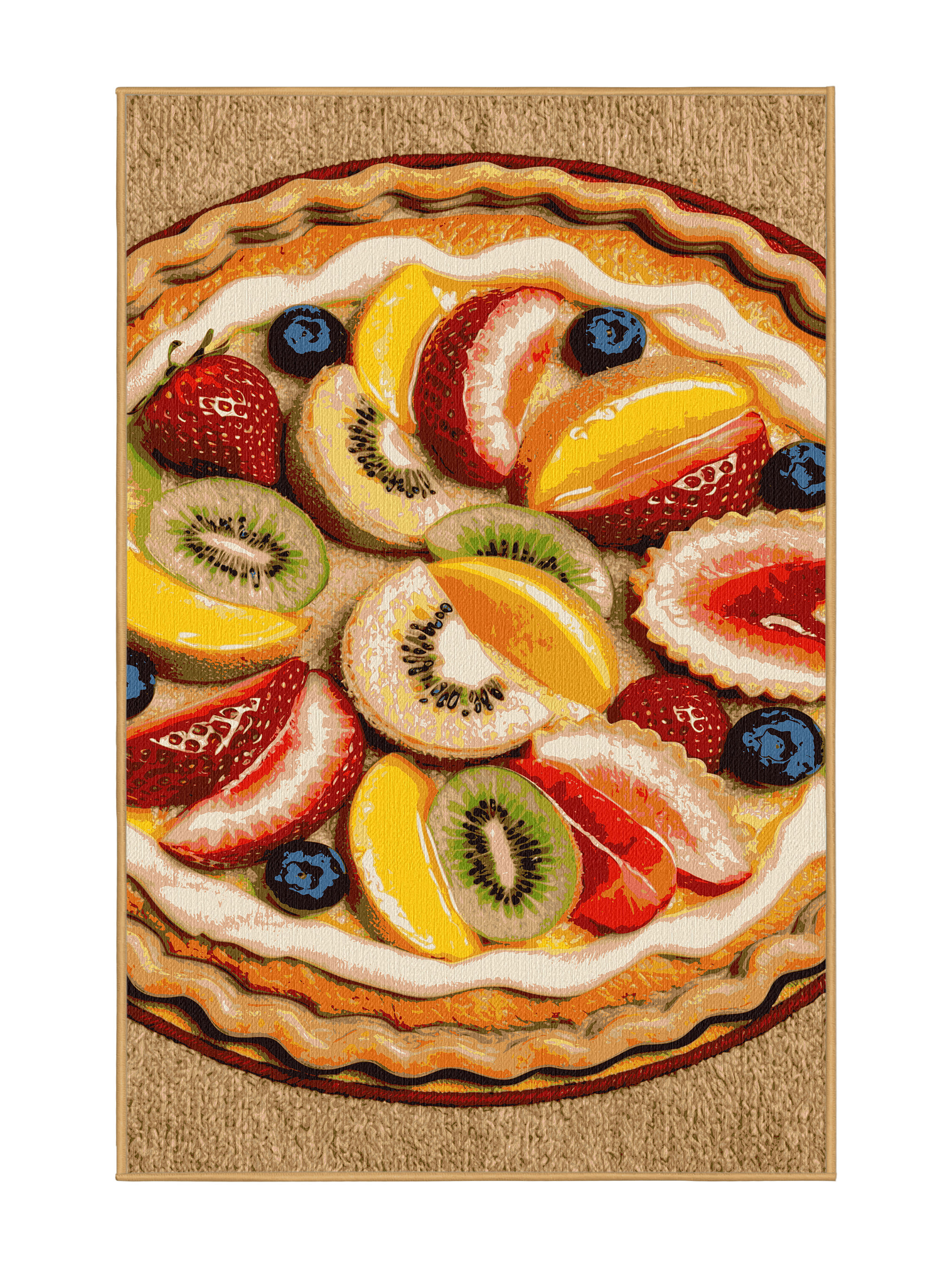 One Allium Way® Washable Fruit tart Desserts Area Rug | Wayfair