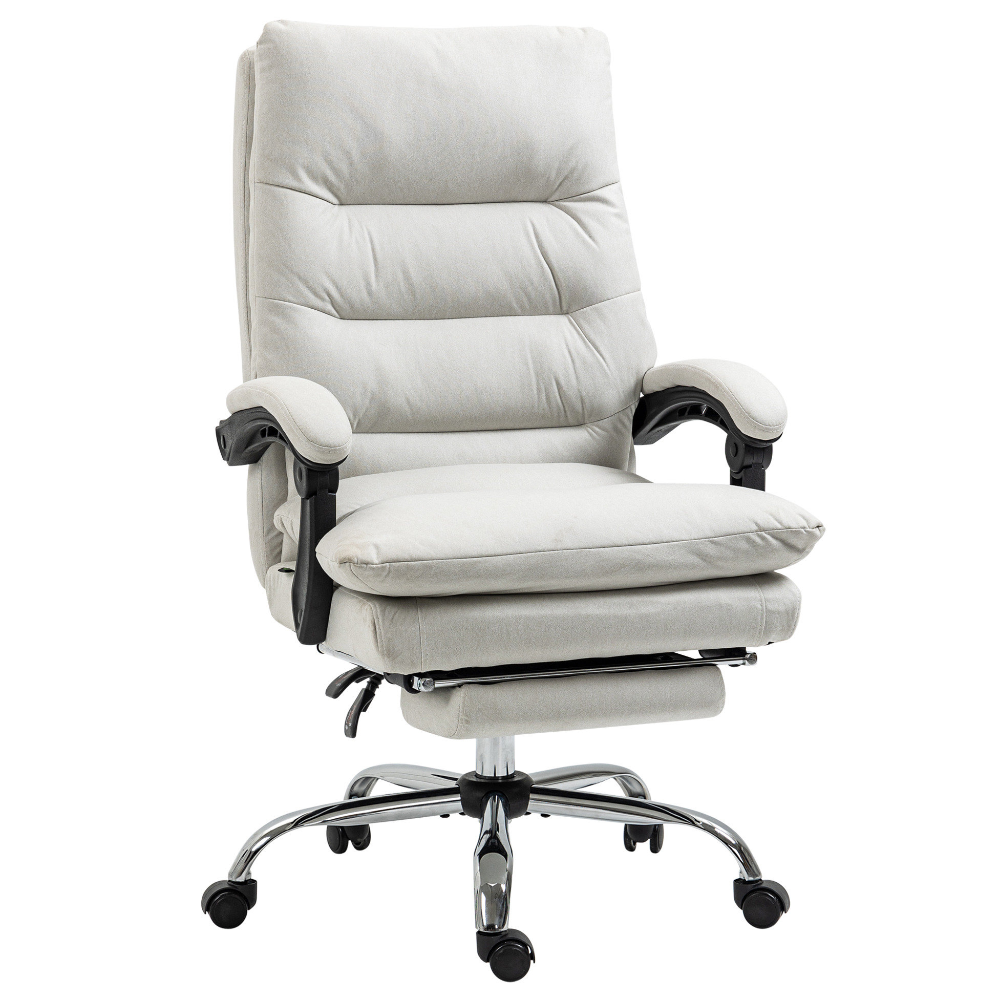 RoseateRustic Heated Massage Office Chair With Double Padding, Swivel ...