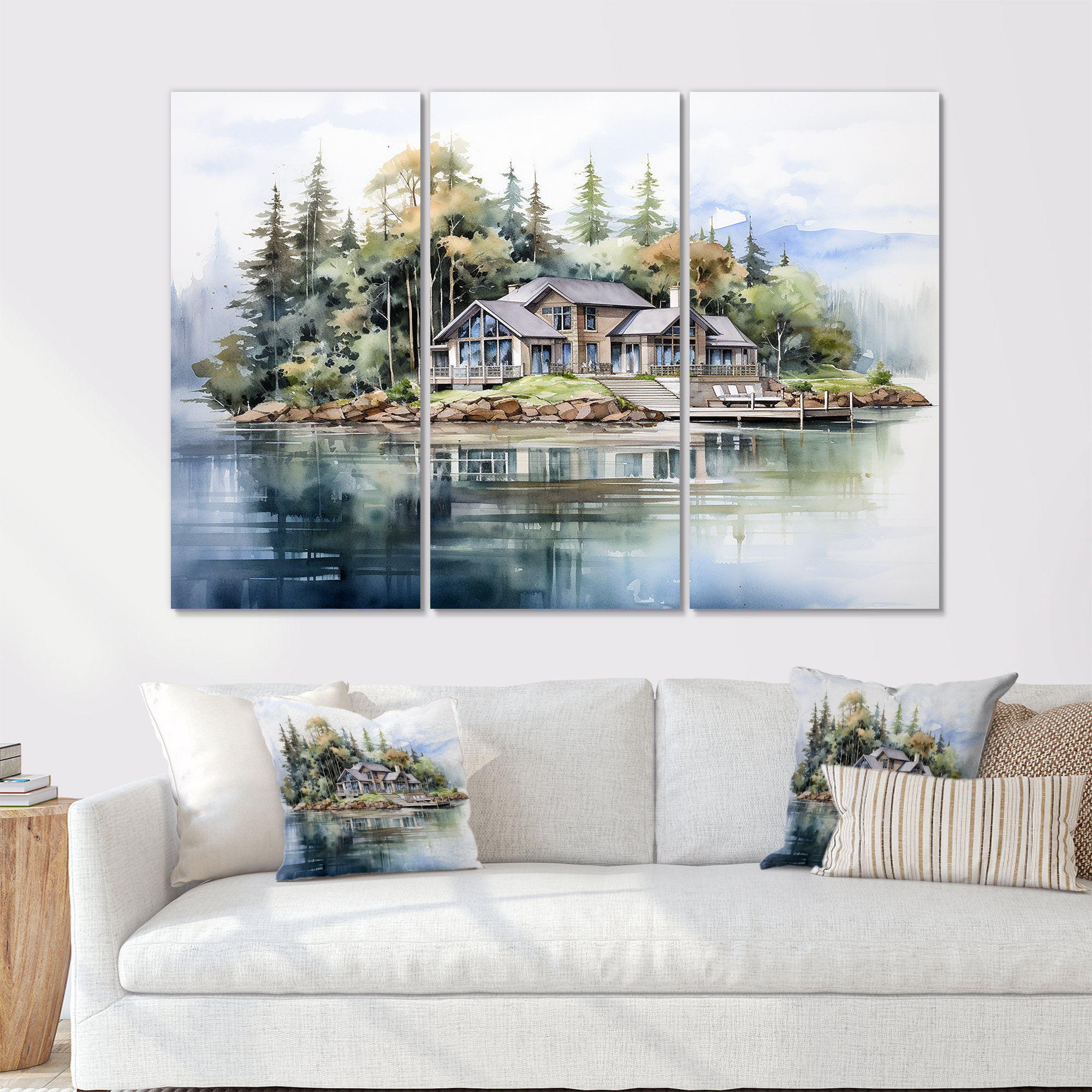 Latitude Run® Lake House Reflective Beauty I - Lakes Lakehouse Canvas ...