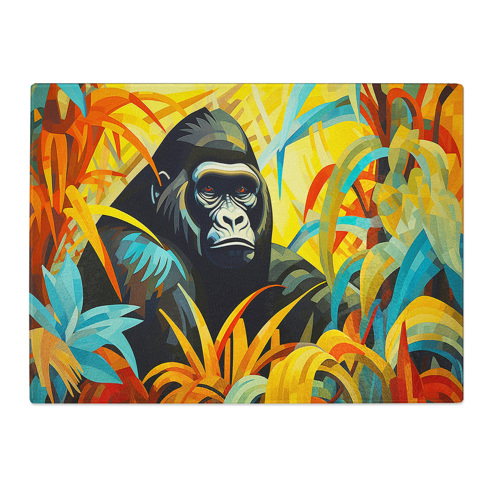 Metro Lane Gorilla Art Deco No.2 Glass Chopping Board | Wayfair.co.uk