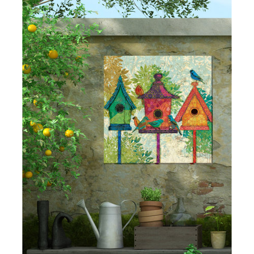 August Grove® Rumer Three Neighbors Outdoor Canvas Art & Reviews | Wayfair