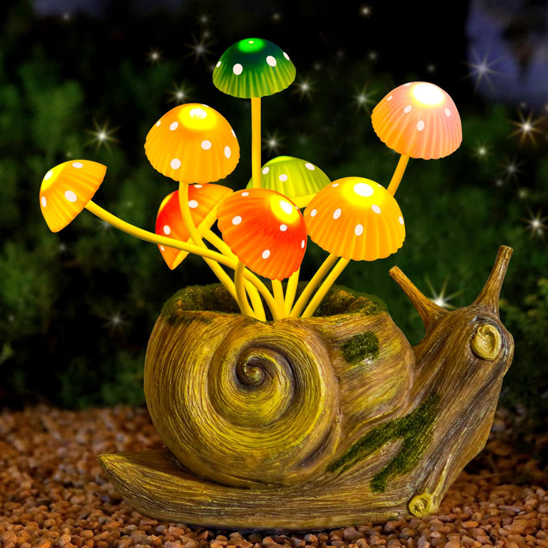 Arlmont & Co. Snail Outdoor Statue Garden Decor | Wayfair