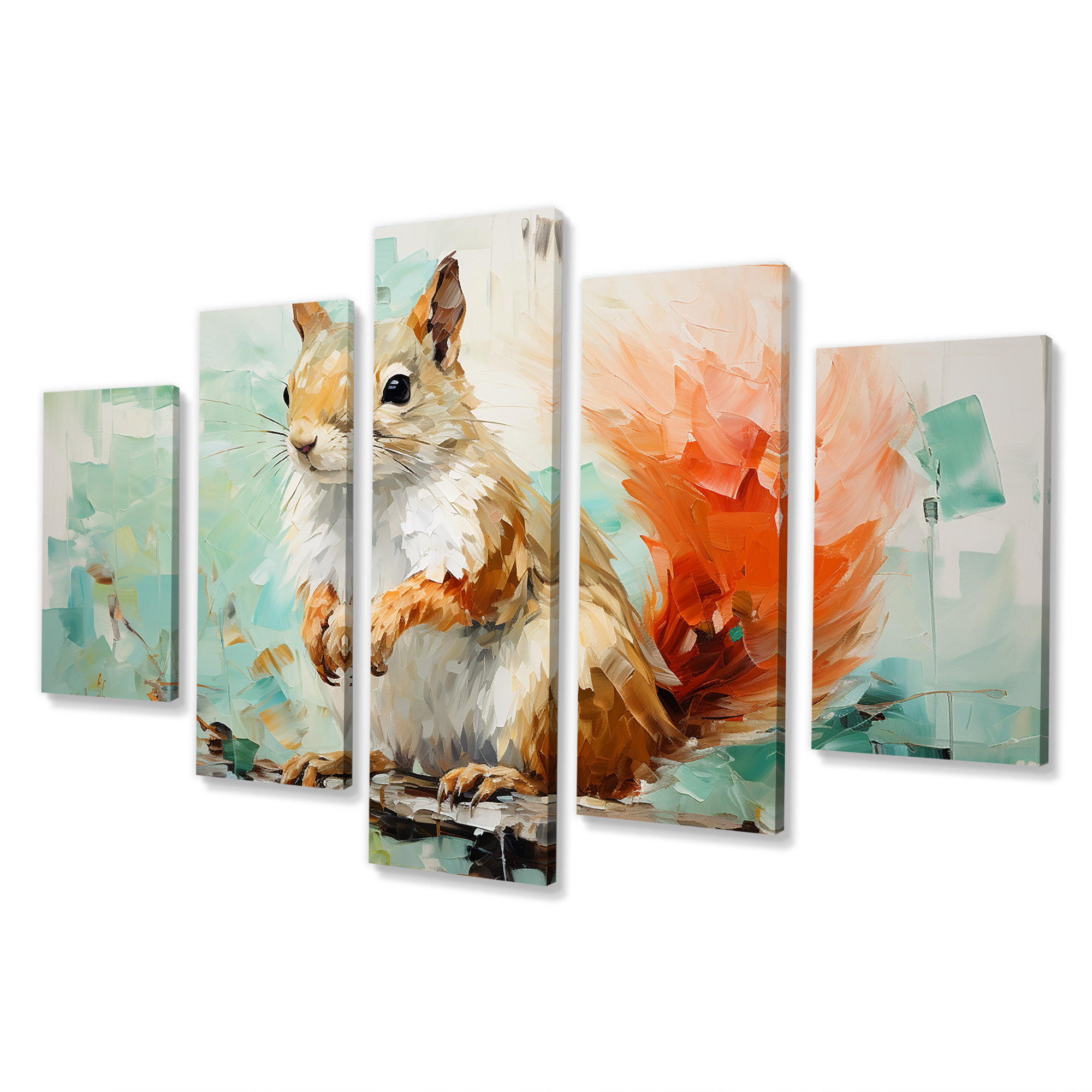 Dakota Fields «Rose and Green Squirrel Blooming V» - art mural ...