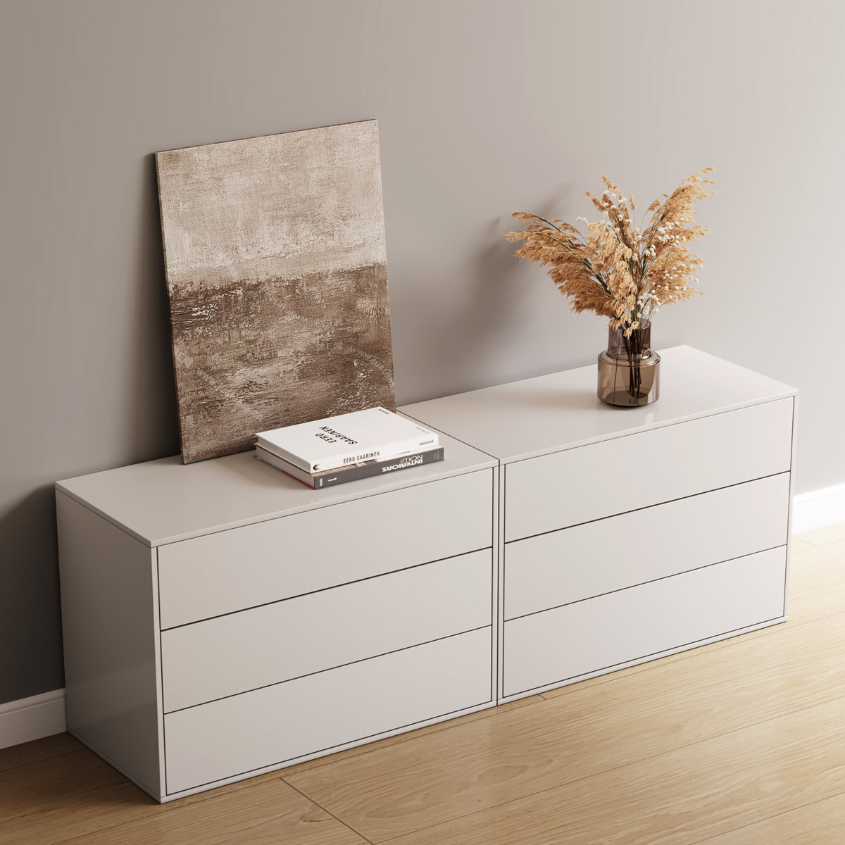 Latitude Run® Monett Ivory White 6-drawer Dressing Table, Living Room ...