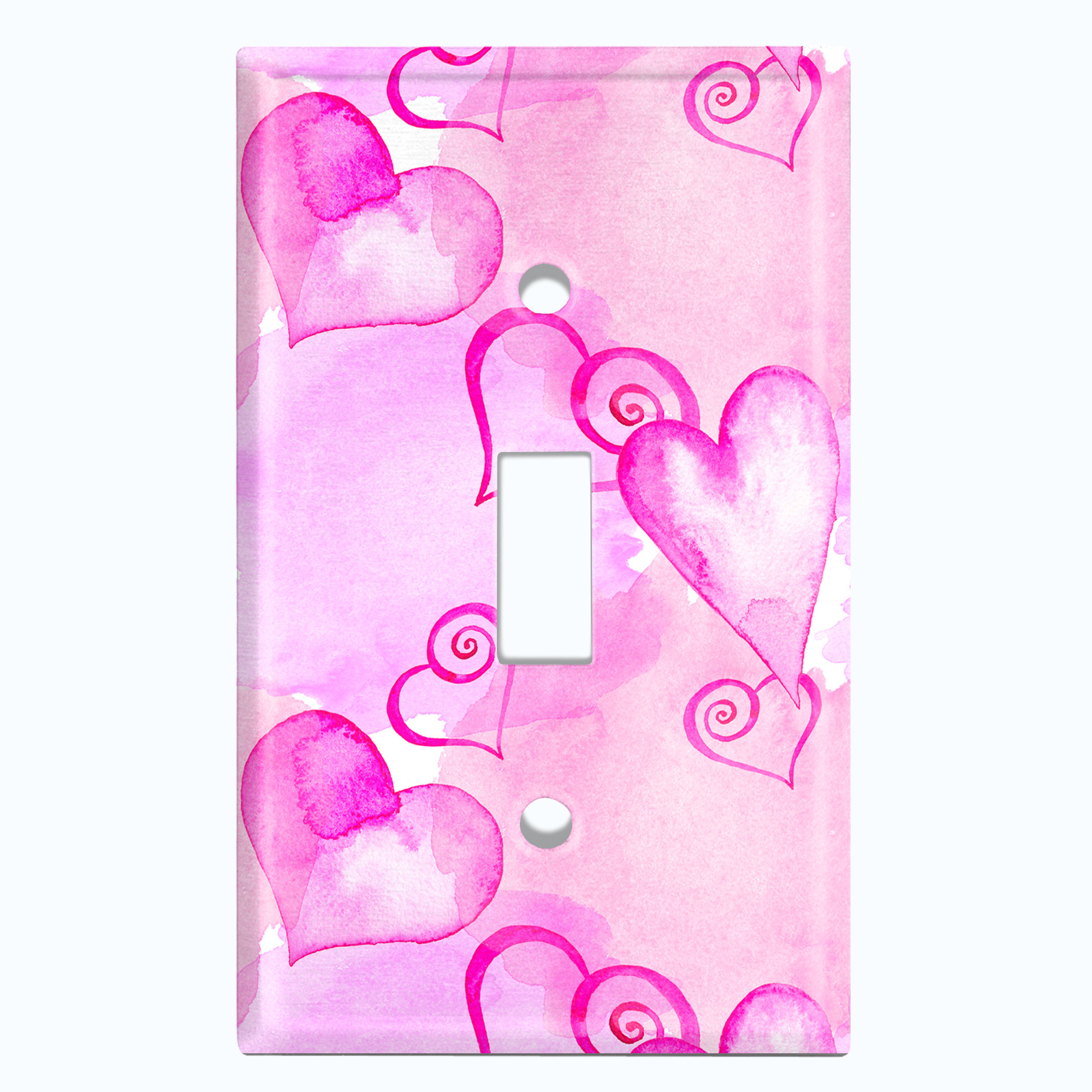 WorldAcc Cute Bubble Gum Hearts 1-Gang Toggle Light Switch Wall Plate ...