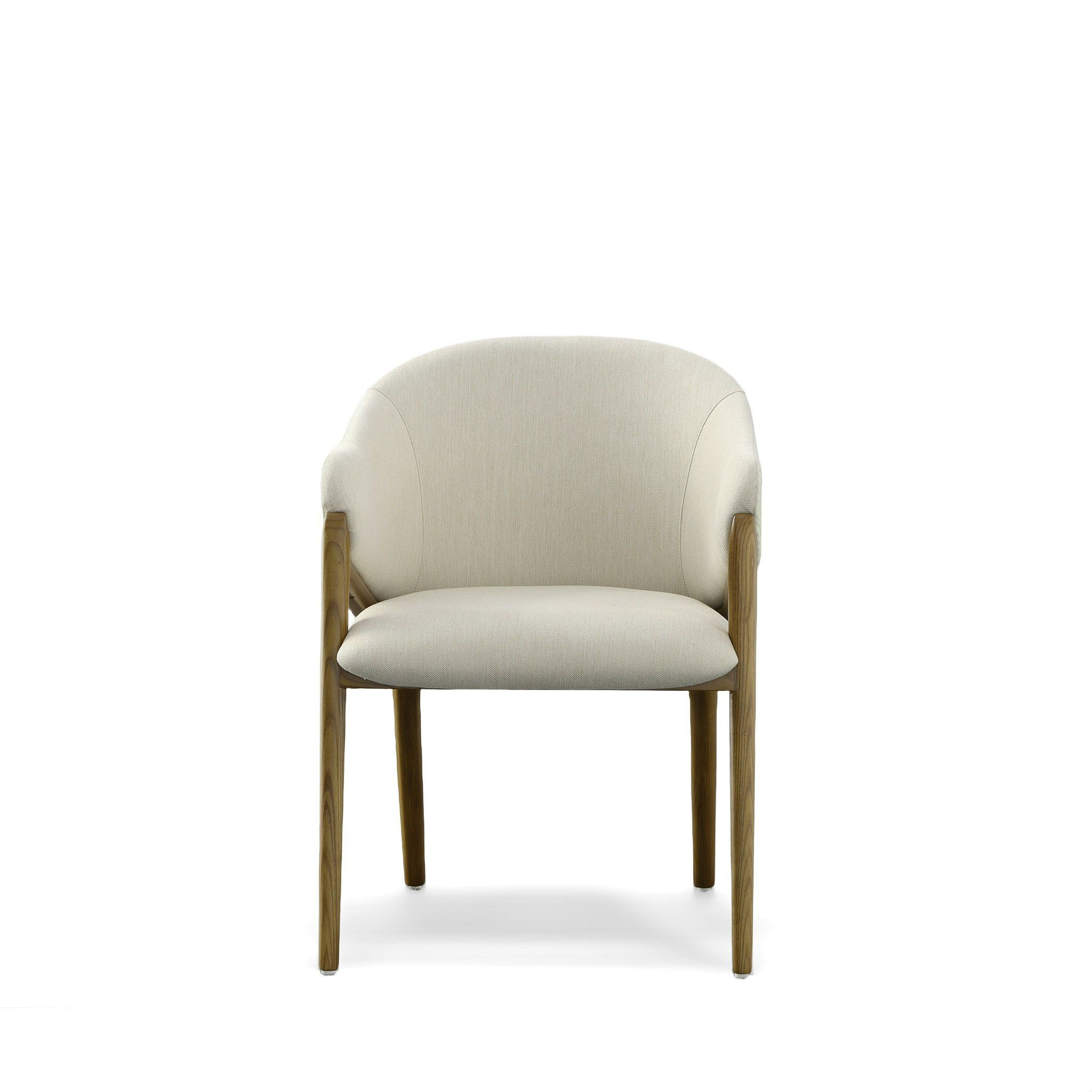 AllModern Coffey Solid Back Arm Chair in Walnut/Cream & Reviews ...