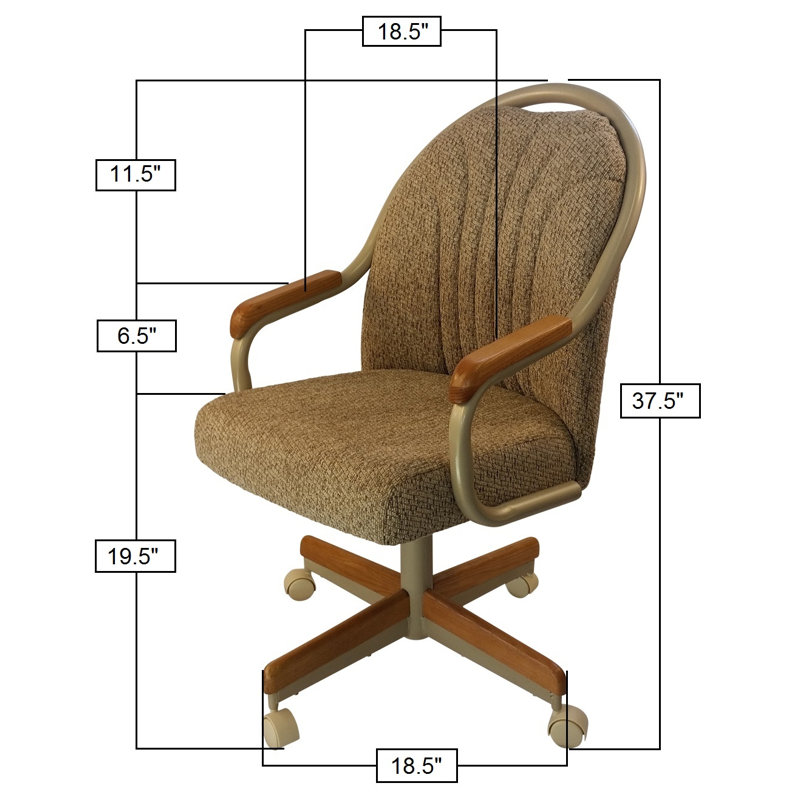 CasterChairCompany Britney Swivel & Tilt Caster Dining Arm Chair ...