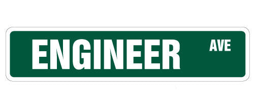 SignMission Engineer Street Sign Heavy Duty Plastic 4" X 18" | Wayfair