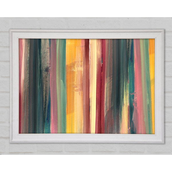 Ivy Bronx Vertical Colour Drop Lines Framed Print | Wayfair.co.uk